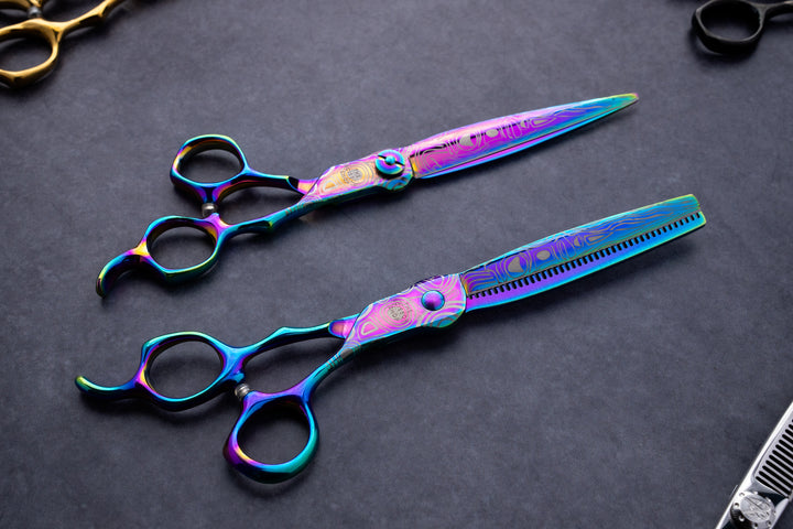 The Scissor Shop | Damascus & Japanese Steel Barber Scissors